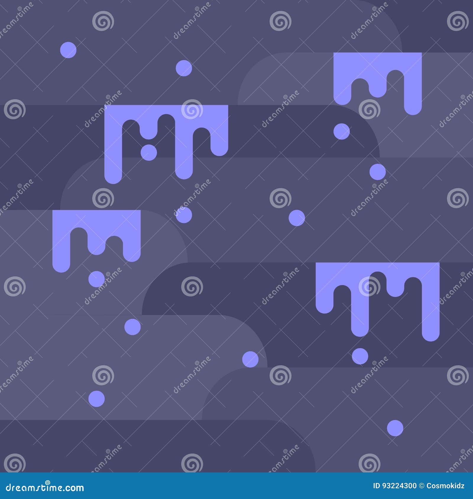 Rainy Night Flat Style Vector Background Stock Vector - Illustration of ...