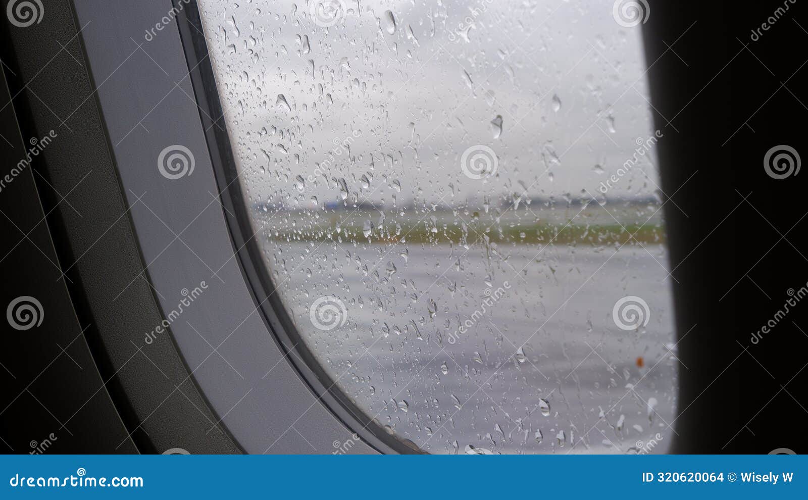 Rainy Outside View from the Plane Window Stock Photo - Image of flight ...