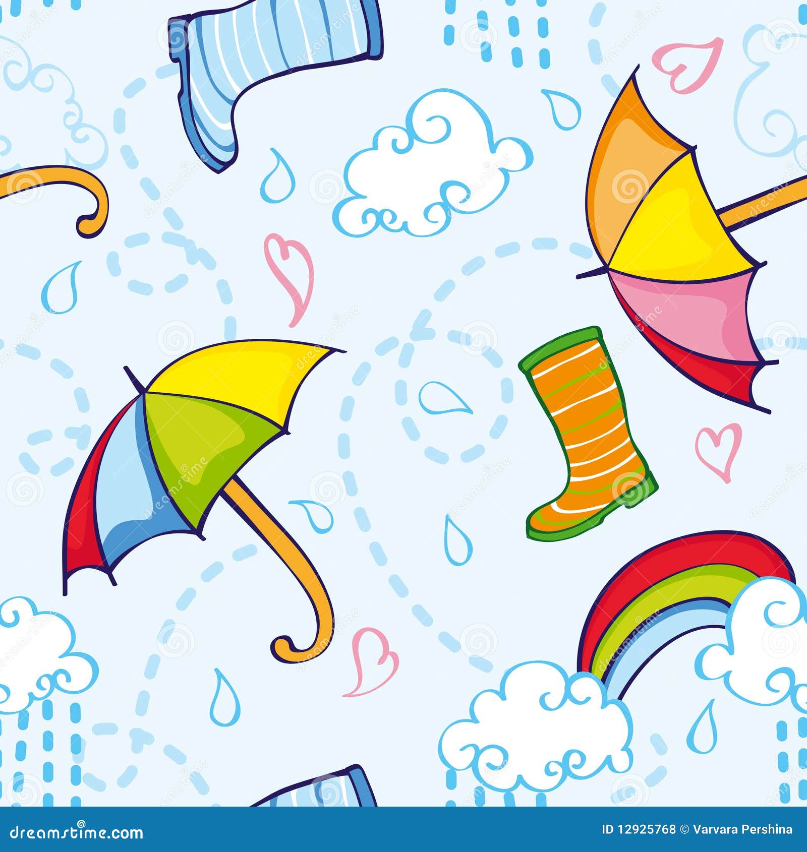 Rainy Pattern stock vector. Illustration of colorful - 12925768