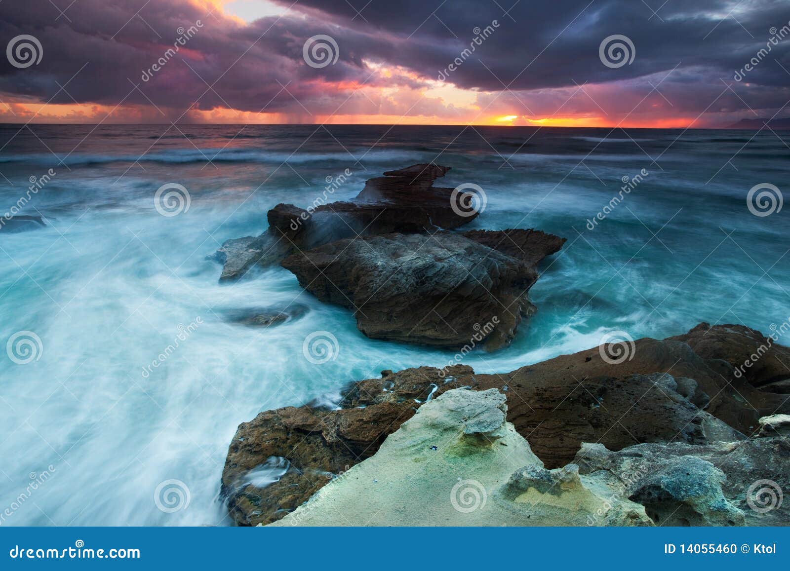 Rainy Rocks stock photo. Image of water, rain, clouds - 14055460