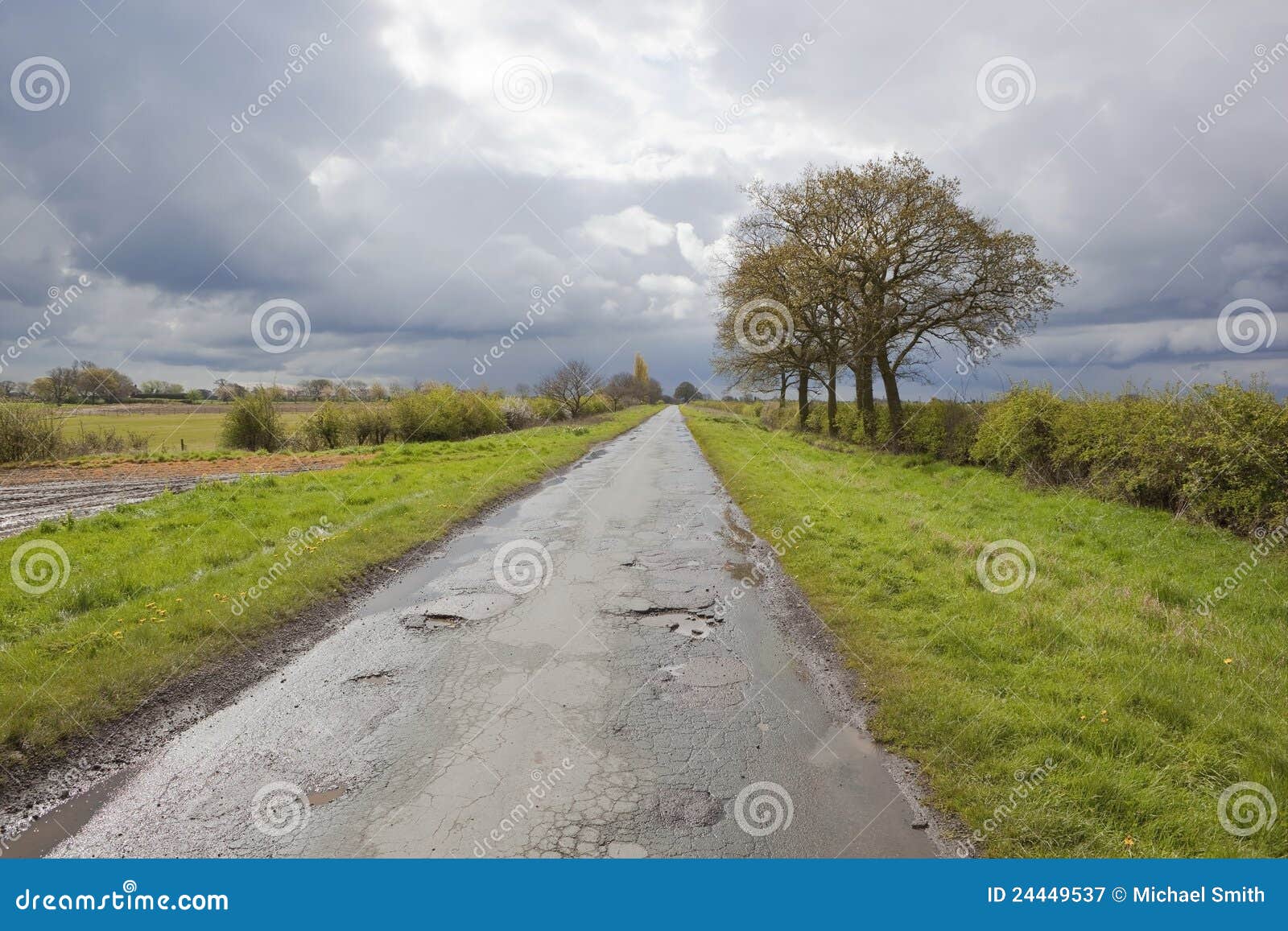 Rainy rural highway stock image. Image of rural, road - 24449537