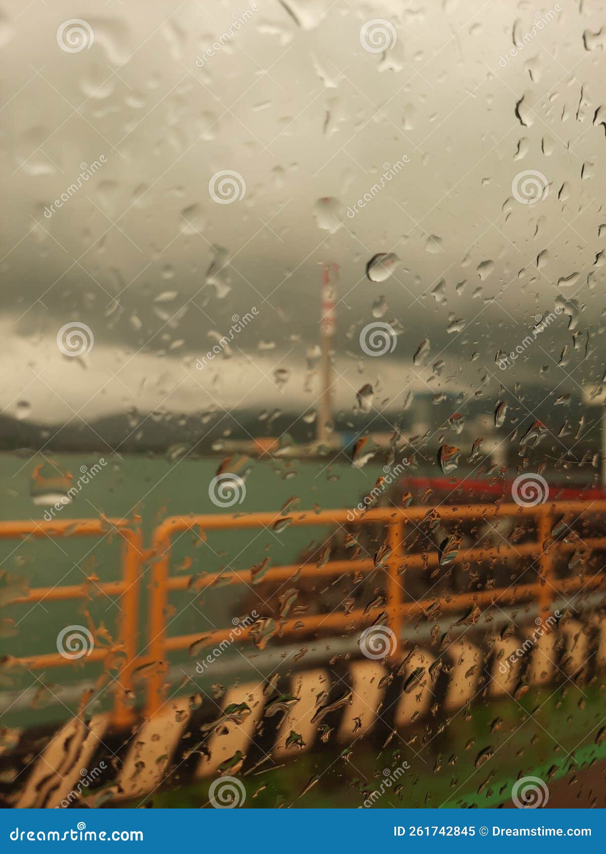 Rainy from in the sea stock image. Image of circle, yellow - 261742845