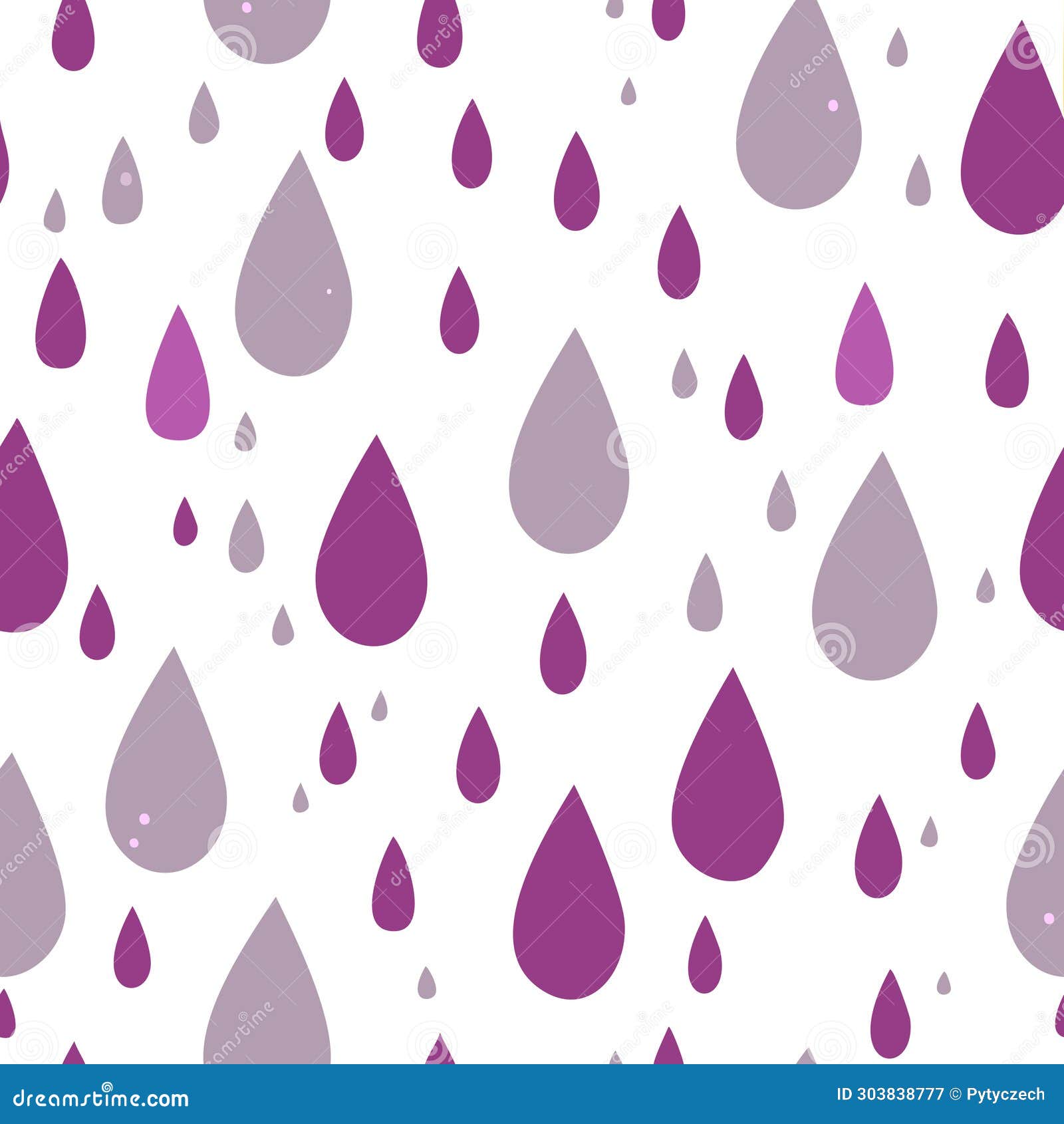 Purple Rain Vector Seamless Pattern Stock Vector - Illustration of ...