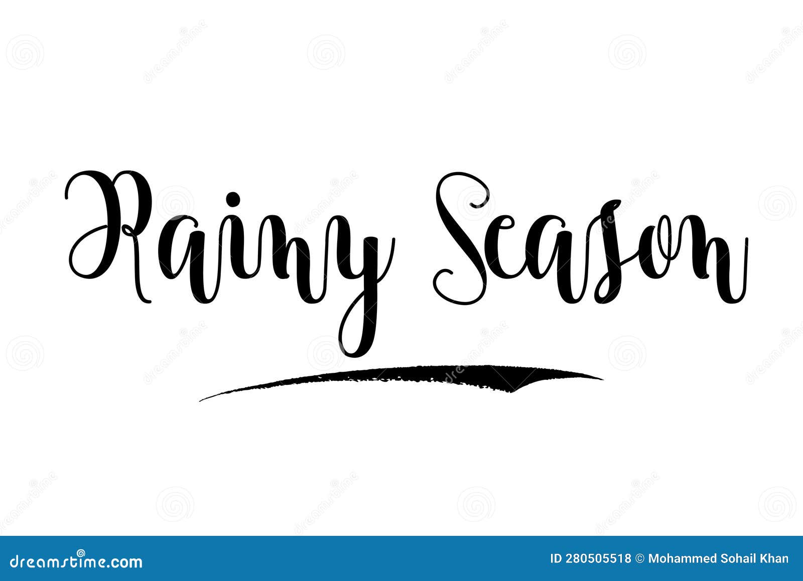 Rainy Season Typography Lettering Text Vector Design Quote Stock Vector ...