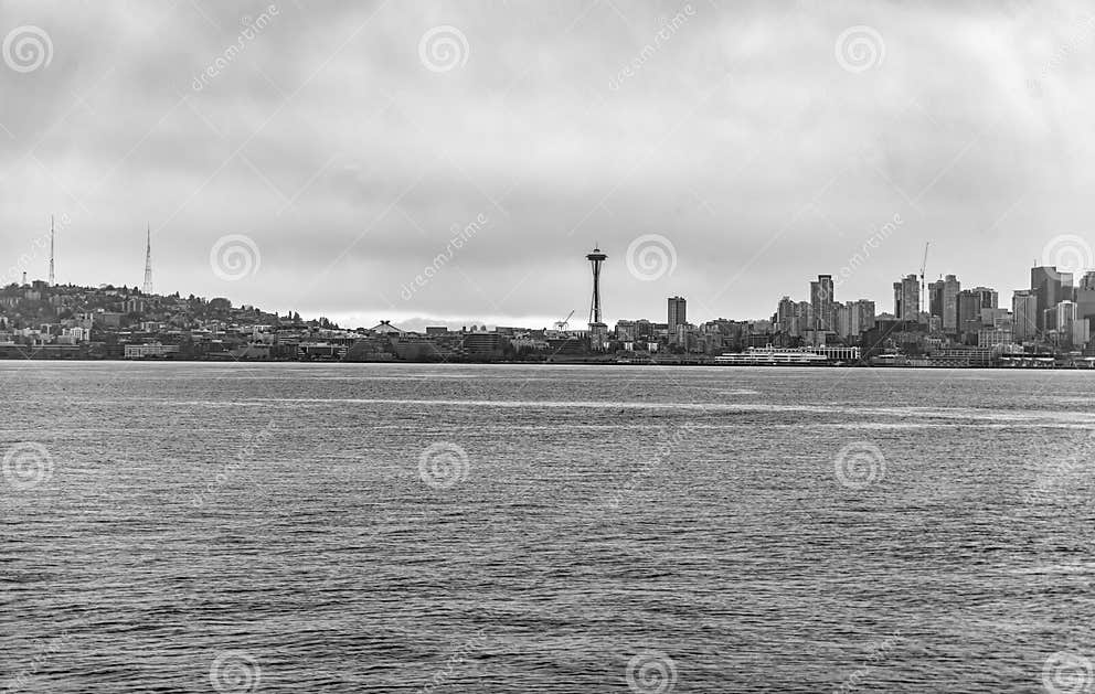 Rainy Seattle Skyline 2 stock photo. Image of skyscrapers - 346499290