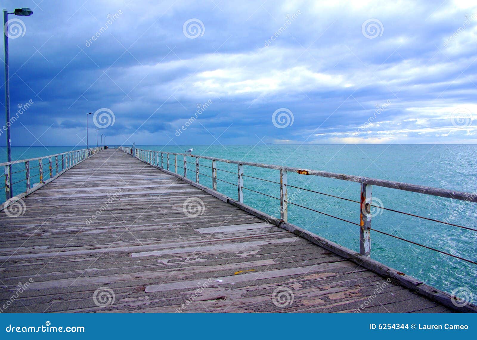 Rainy Sky & Long Jetty stock photo. Image of clouds - 6254344