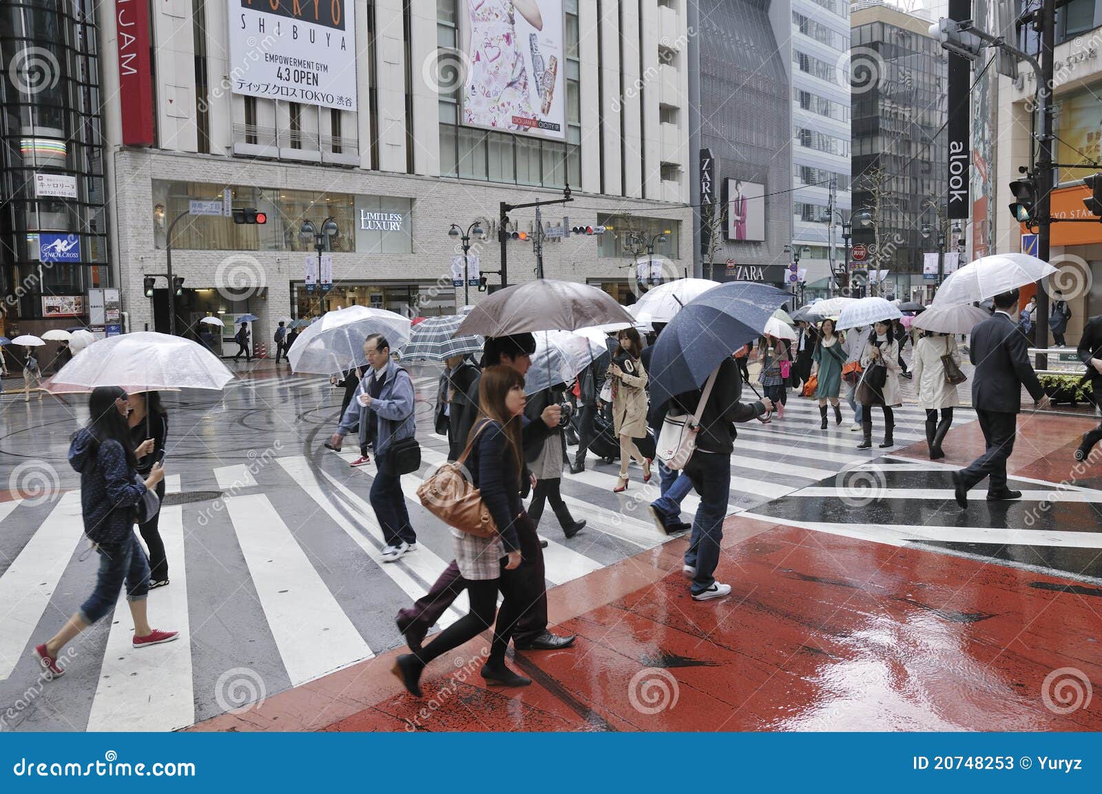 Rainy Tokyo editorial stock photo. Image of rain, architecture - 20748253
