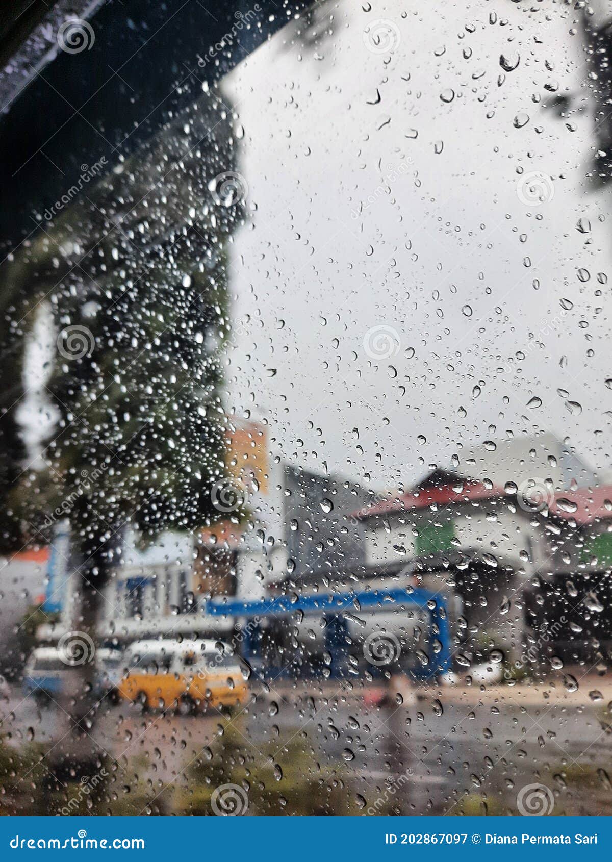 Rainy View Of The Road During Night Time At Delhi India, Heavy Rain ...
