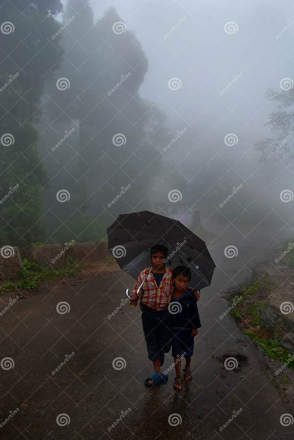 Rainy walk editorial photo. Image of hills, rainy, walk - 37427276