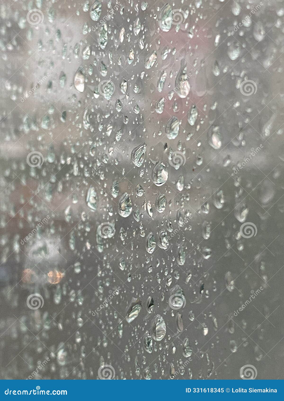 Rainy Weather. Window with Raindrops Stock Image - Image of branch ...
