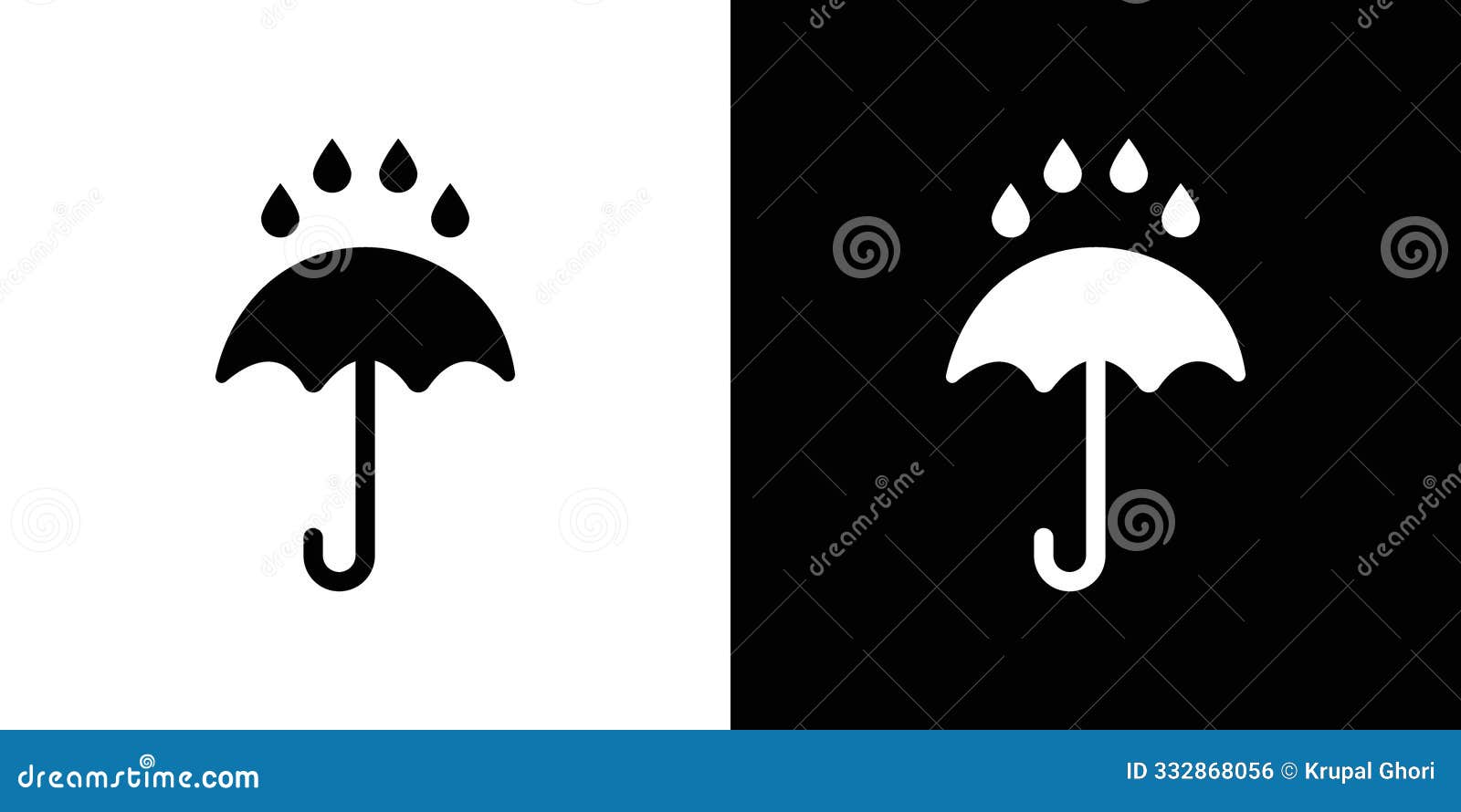 Rainy Weather Icon Logo Set Vector Stock Vector - Illustration of ...