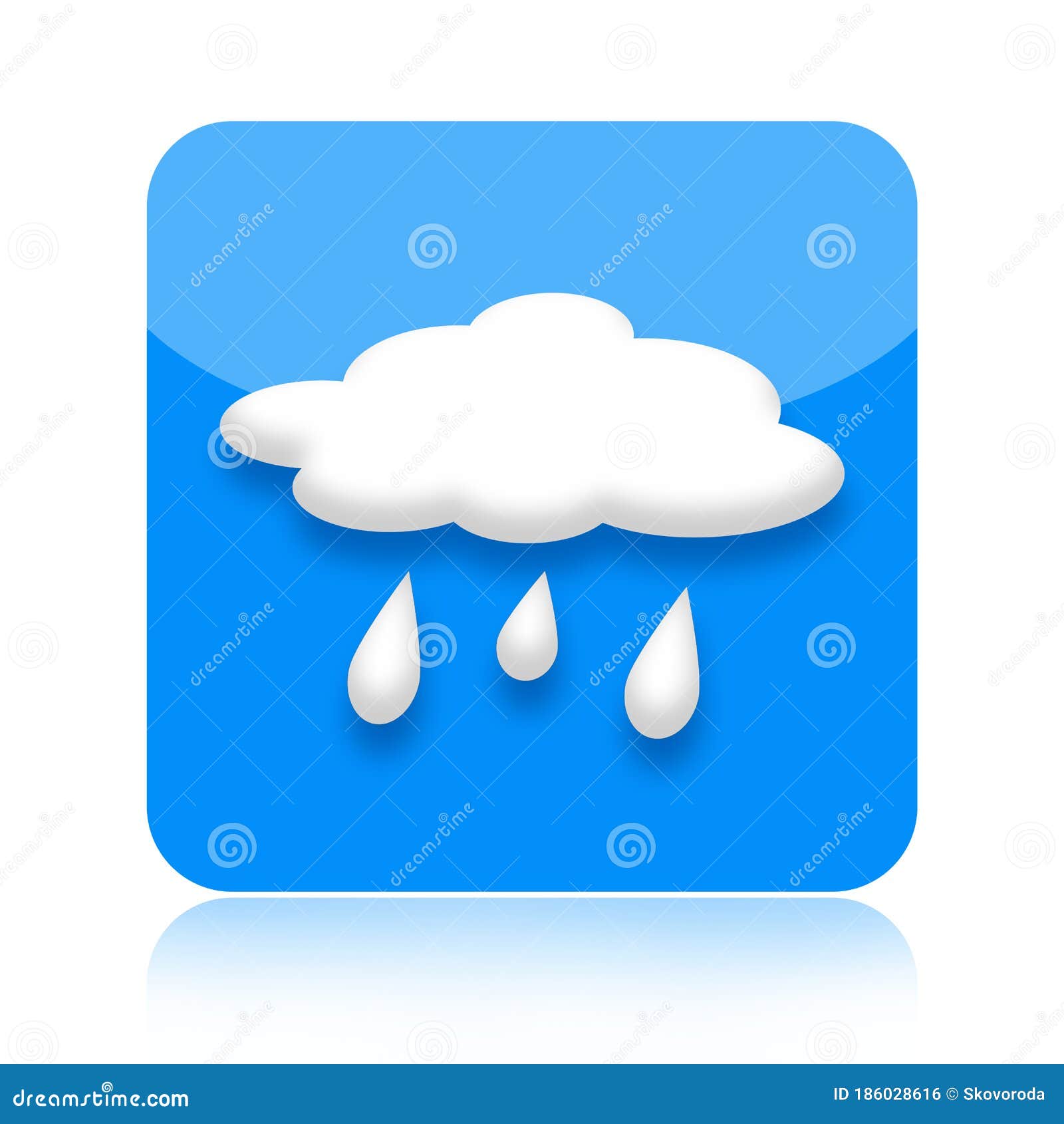 Rainy weather icon stock illustration. Illustration of science - 186028616