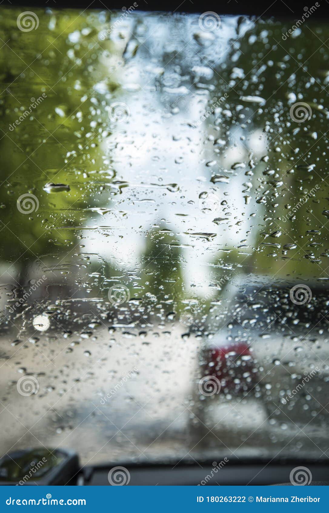 Rainy Weather from the Window. Stock Photo - Image of weather, drops ...