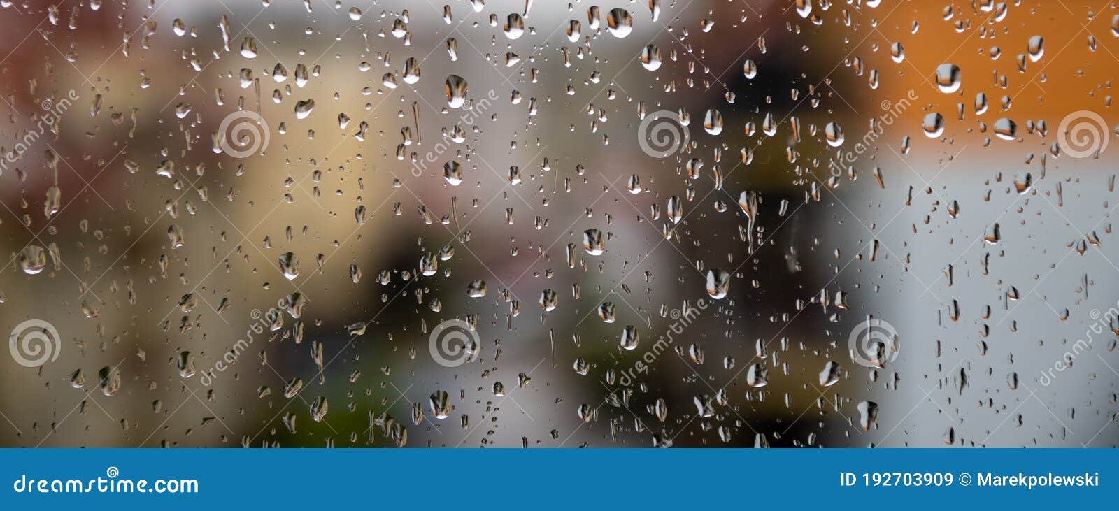 Rainy Window View Over Residential Area Stock Image - Image of natural ...
