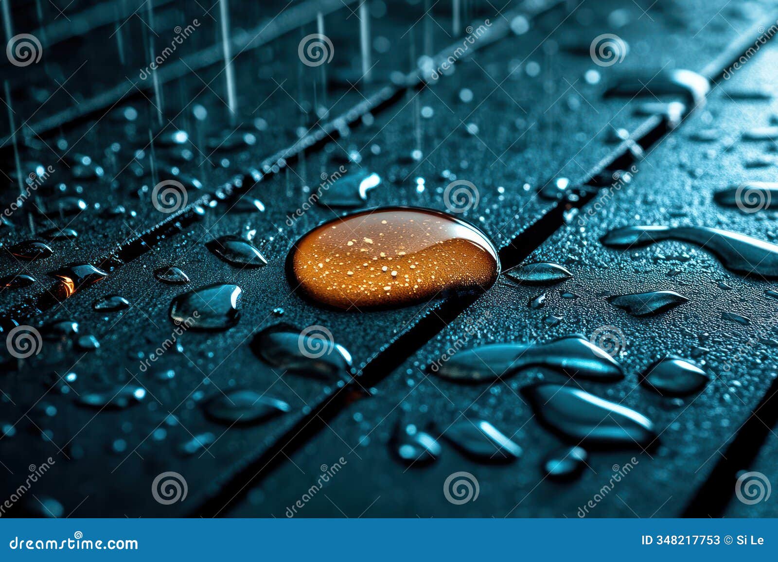 Rainy Window with Water Drop Texture Background Stock Illustration ...