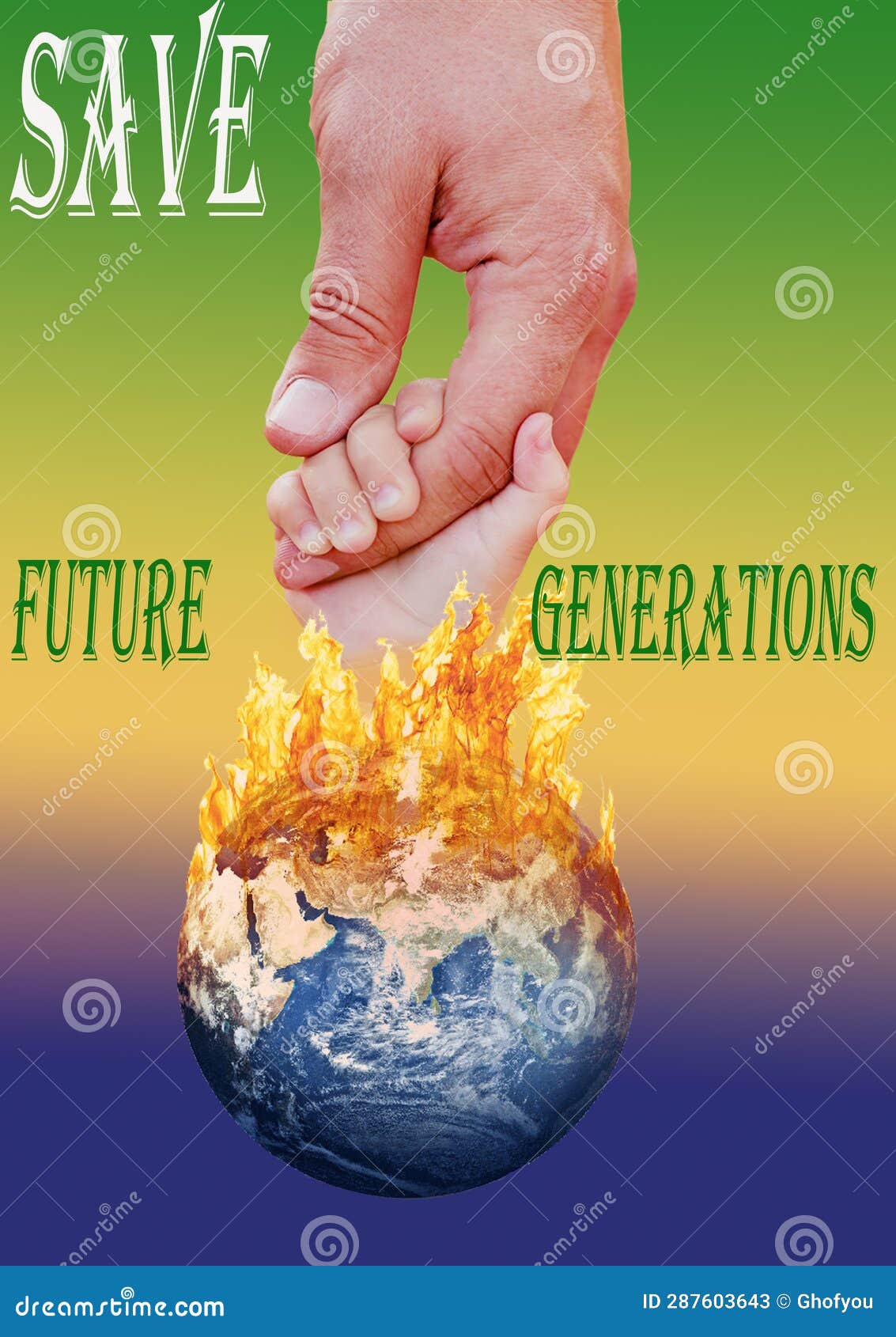 Illustration Calling for the Protection of the Earth for Future ...