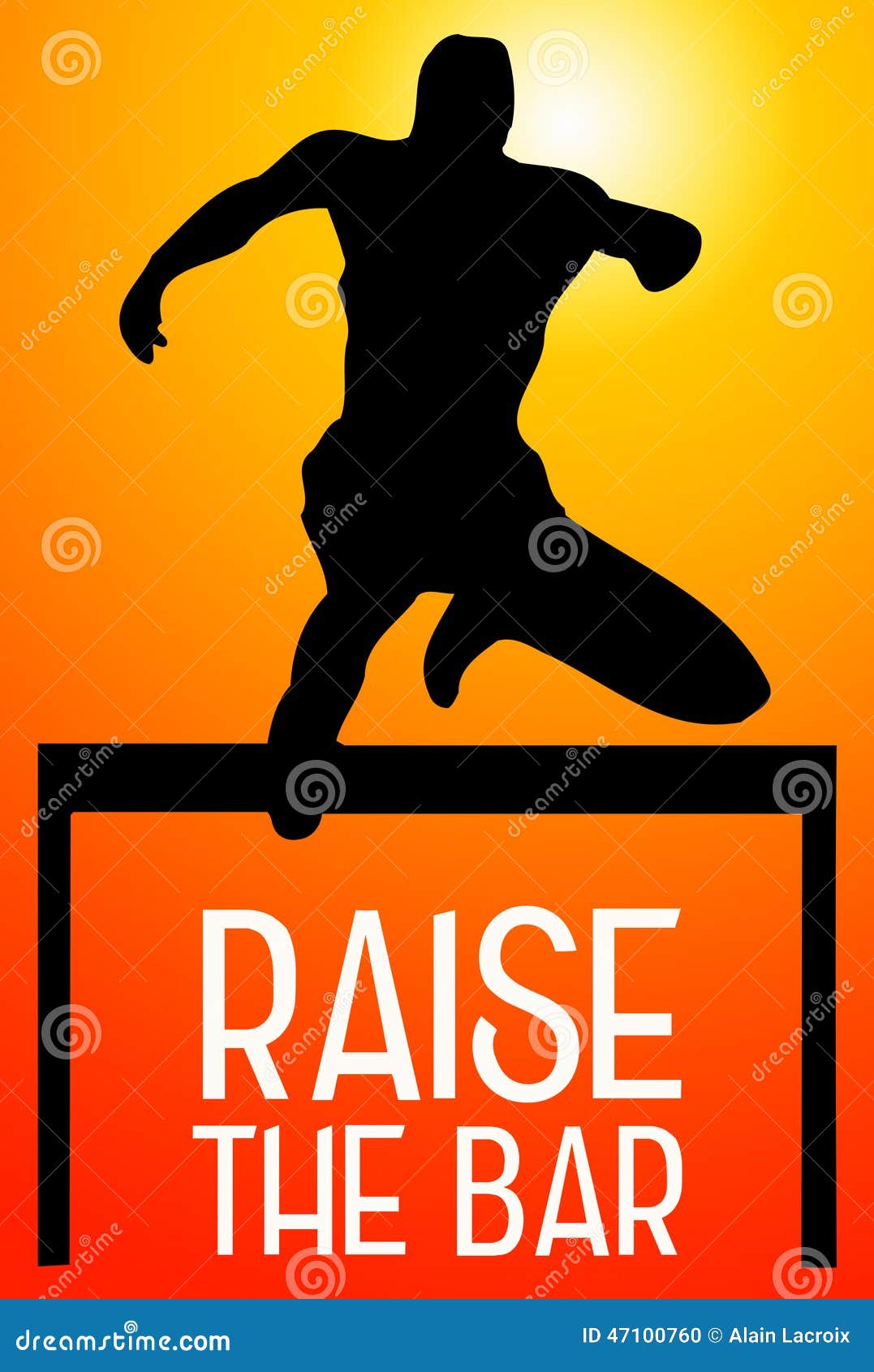 Raise the bar stock illustration. Illustration of development - 47100760