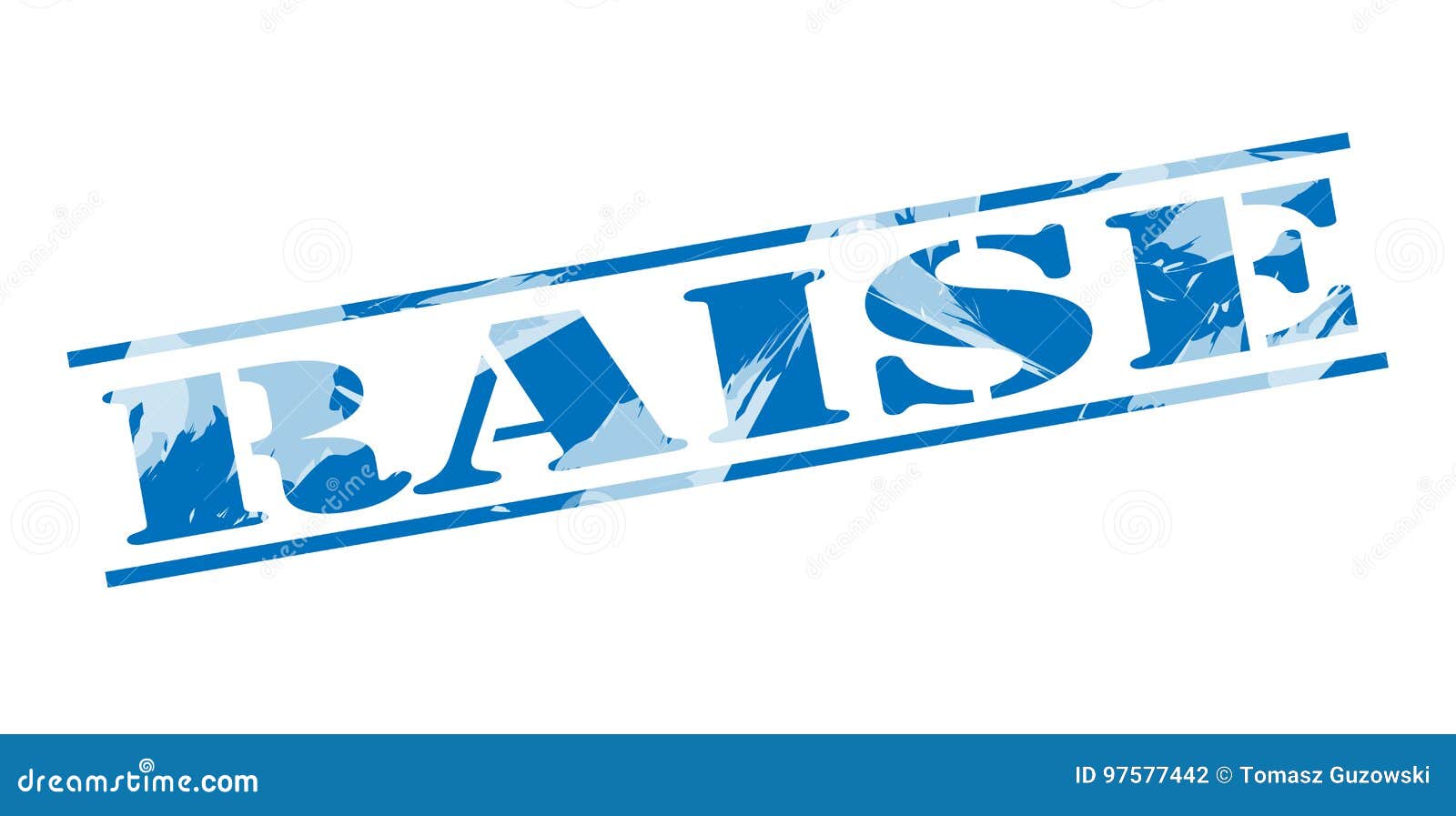 Raise blue stamp stock illustration. Illustration of symbol - 97577442