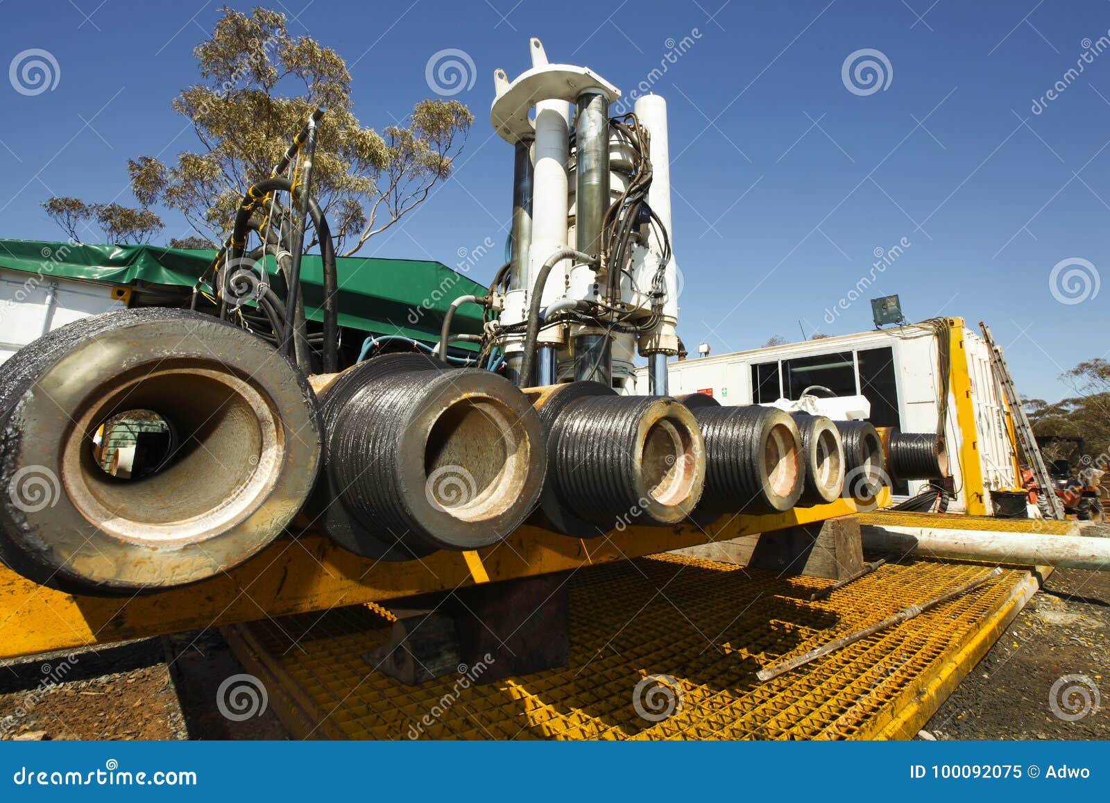 Raise Bore Rig stock image. Image of construction, vertical - 100092075