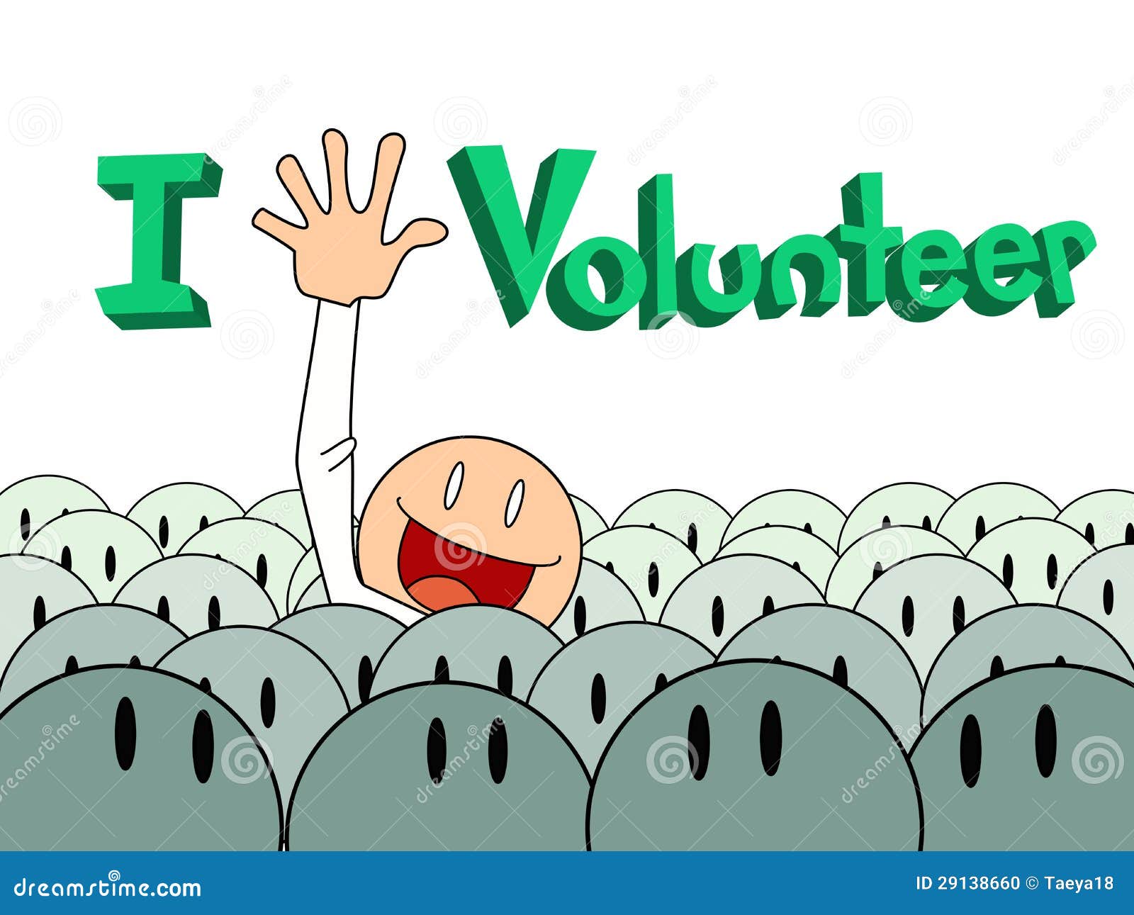 Raise Hand Volunteer Stock Photo - Image: 29138660