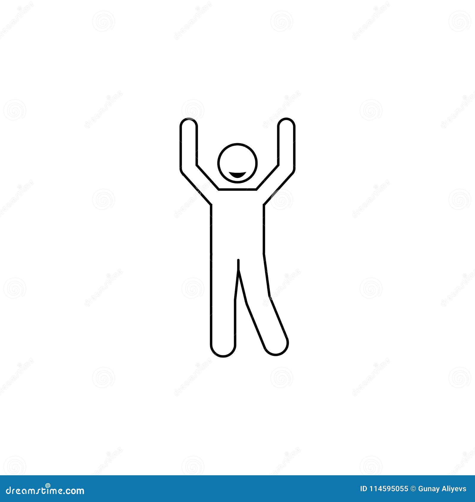 Raise One S Hands Icon. Element of People Celebrating for Mobile ...