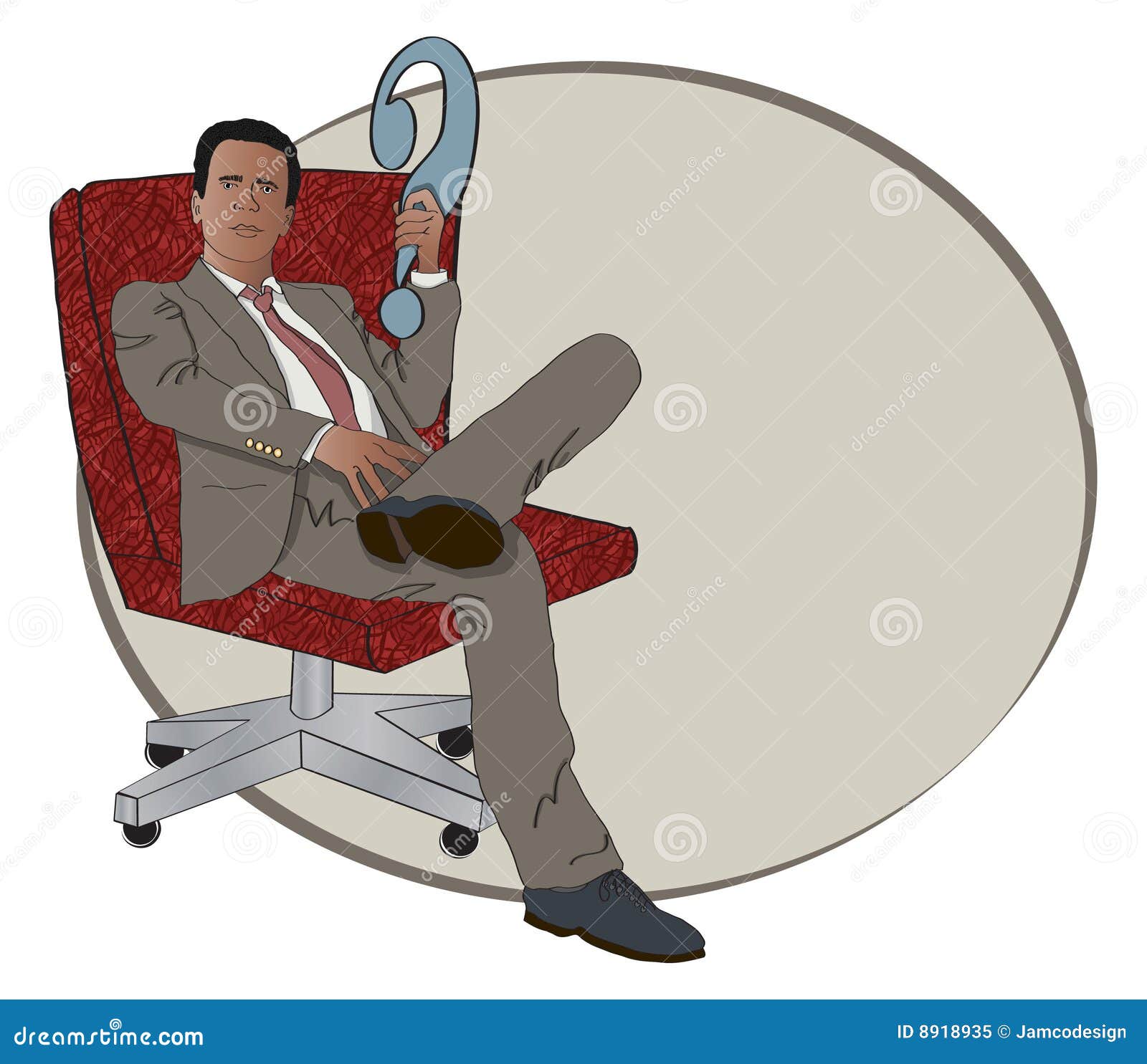 Raise a Question stock vector. Illustration of employee - 8918935