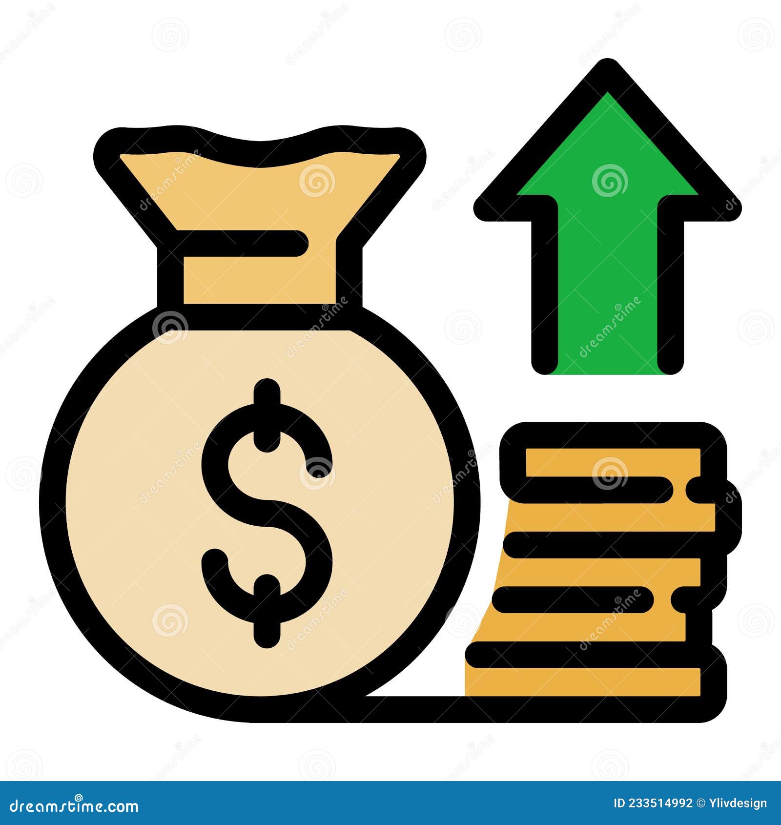 Raise Subsidy Icon Color Outline Vector Stock Vector - Illustration of ...