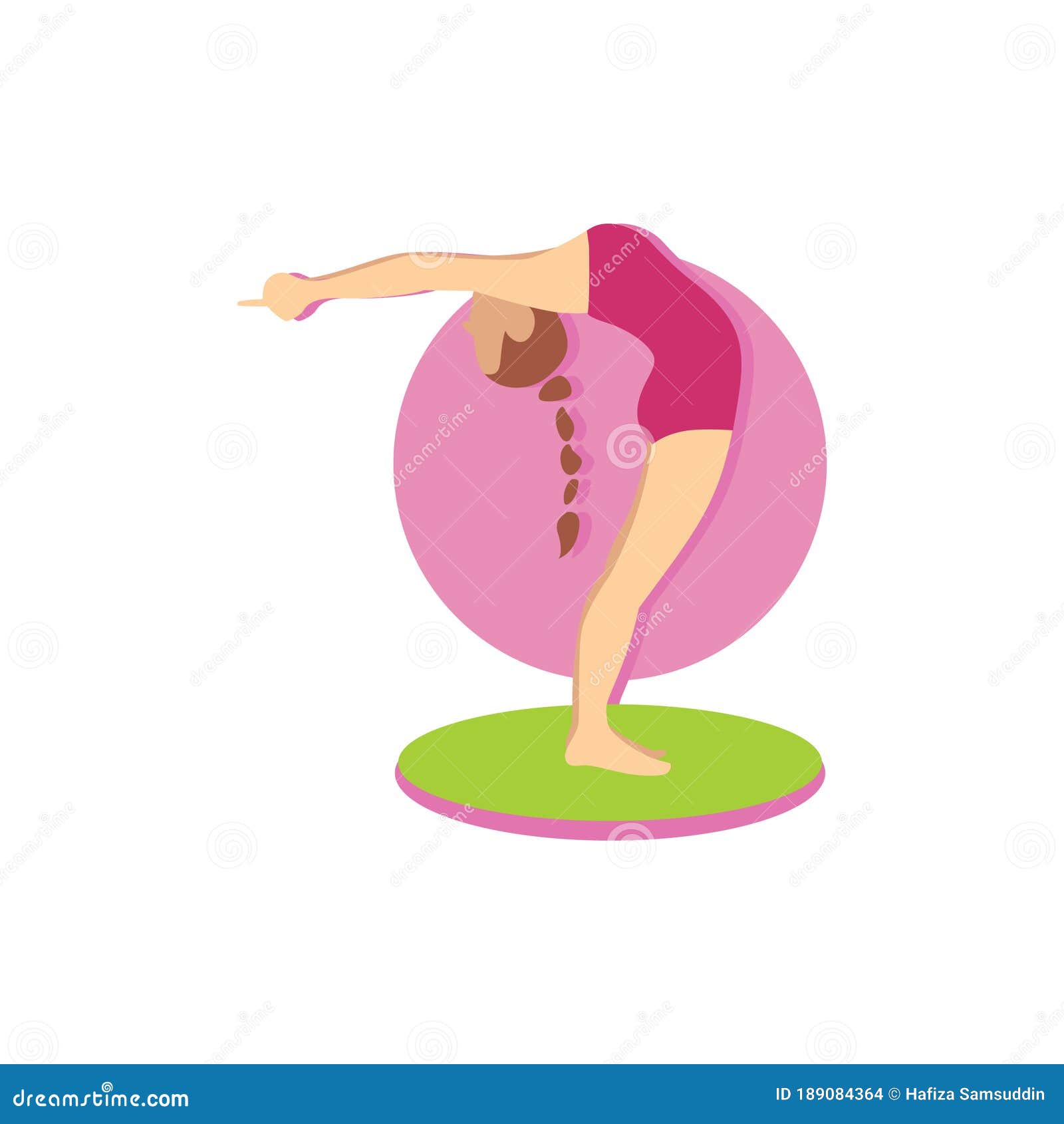 Raised Arm Pose. Vector Illustration Decorative Design Stock Vector ...