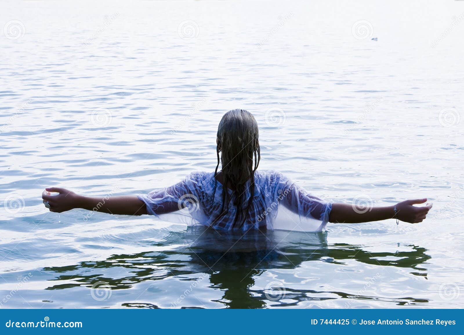 Raised arms woman stock image. Image of hand, praying - 7444425