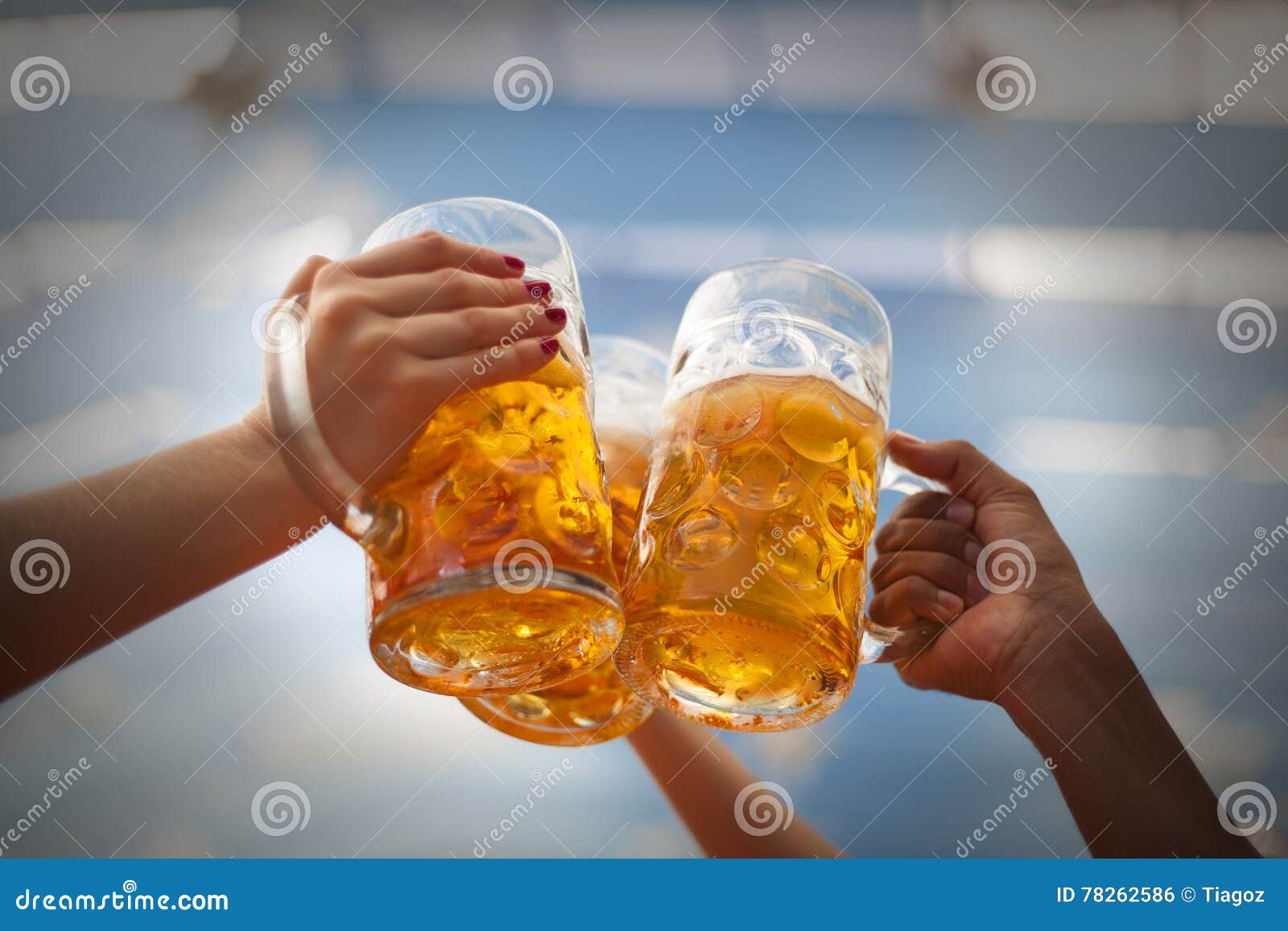 Raised beer mug toasting stock photo. Image of bavarian - 78262586