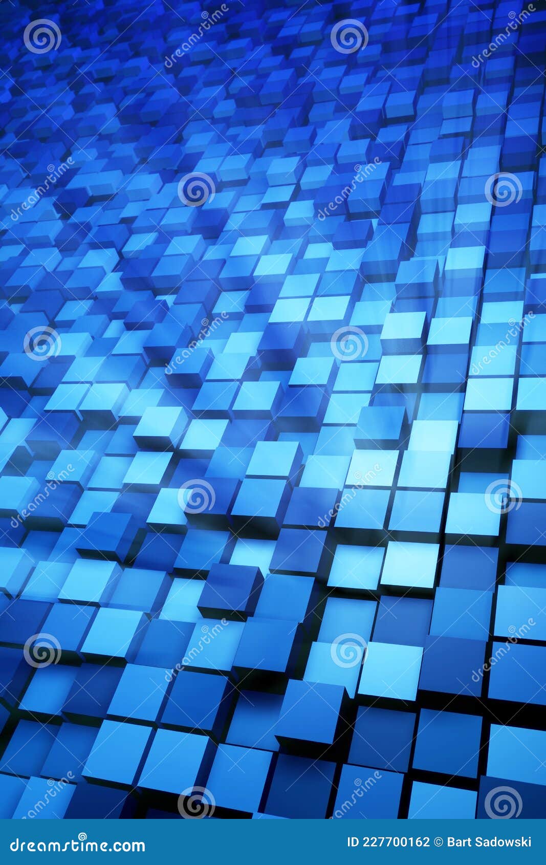 Blue Boxes Background with Light Rays Stock Illustration - Illustration ...