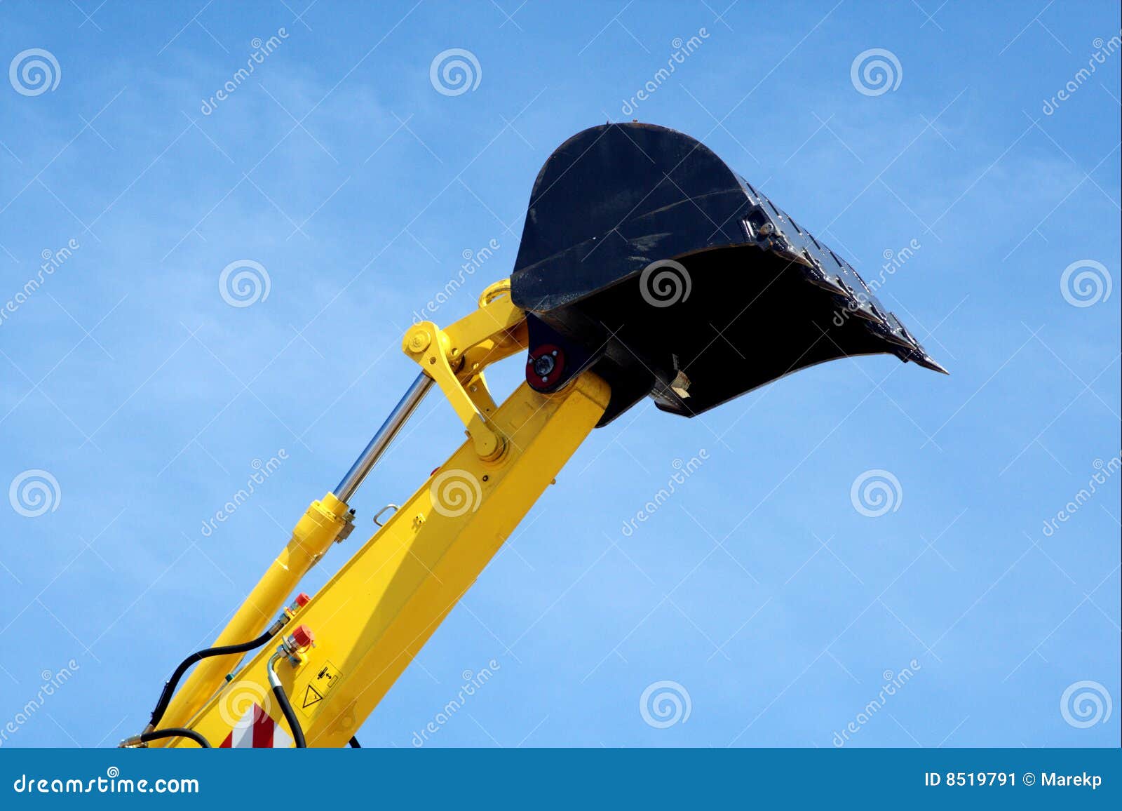 Raised excavator scoop stock image. Image of dredger, industrial - 8519791