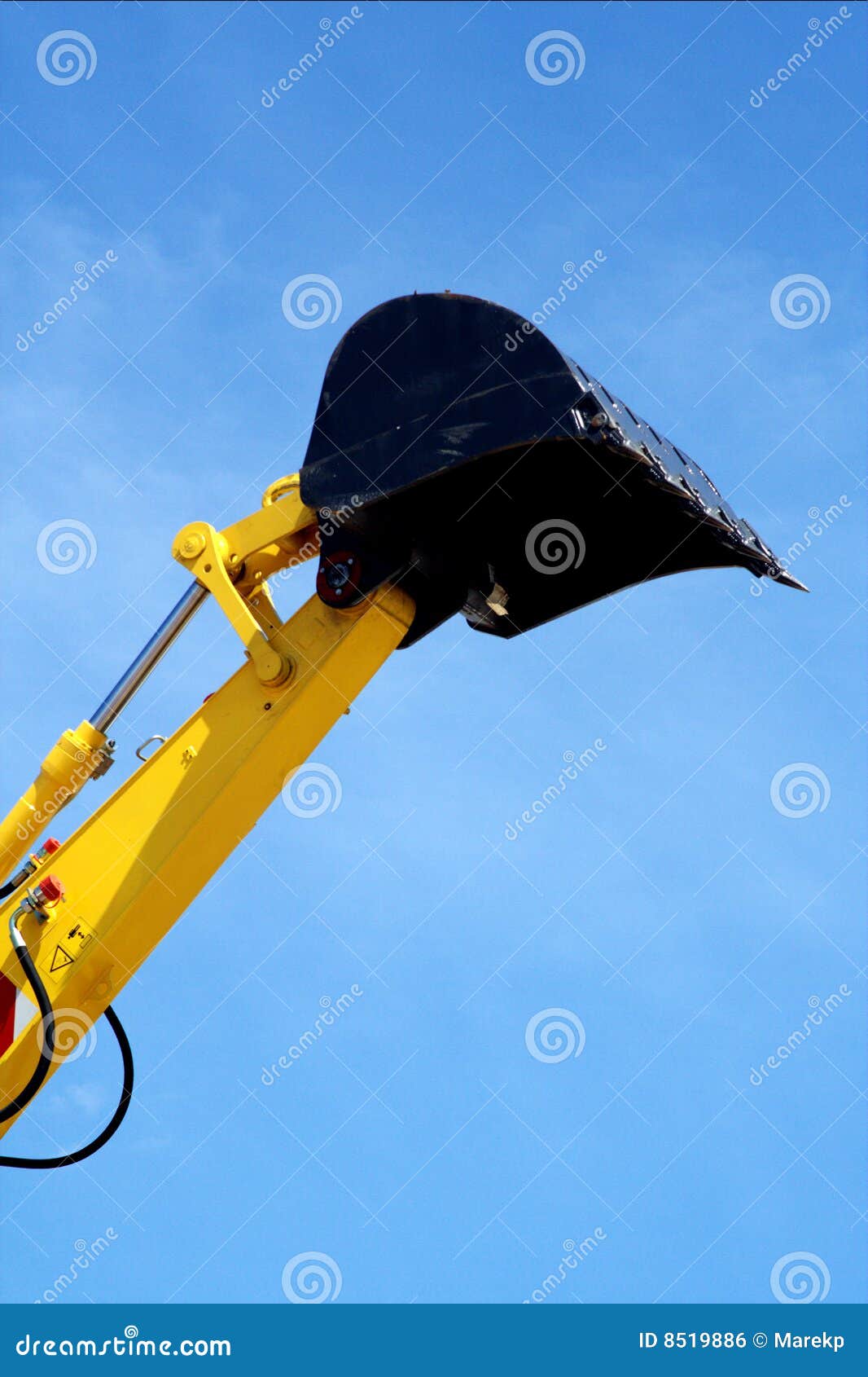 Raised excavator scoop stock photo. Image of earth, ground - 8519886