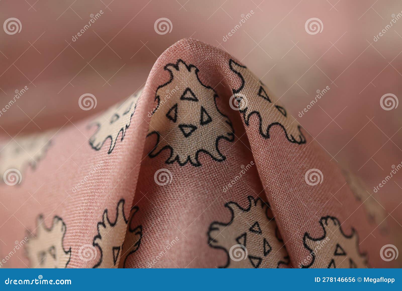 Raised Fabric in Corner for Sewing Clothes for Bed Linen Store Stock ...