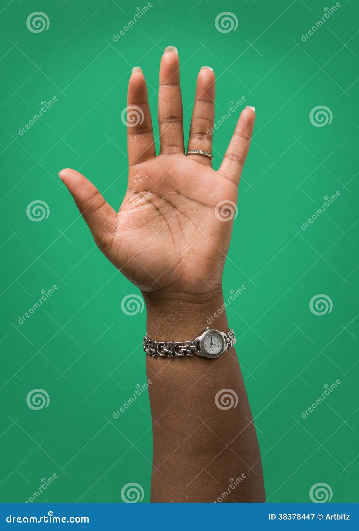 Raised Female Hand stock image. Image of elect, body - 38378447