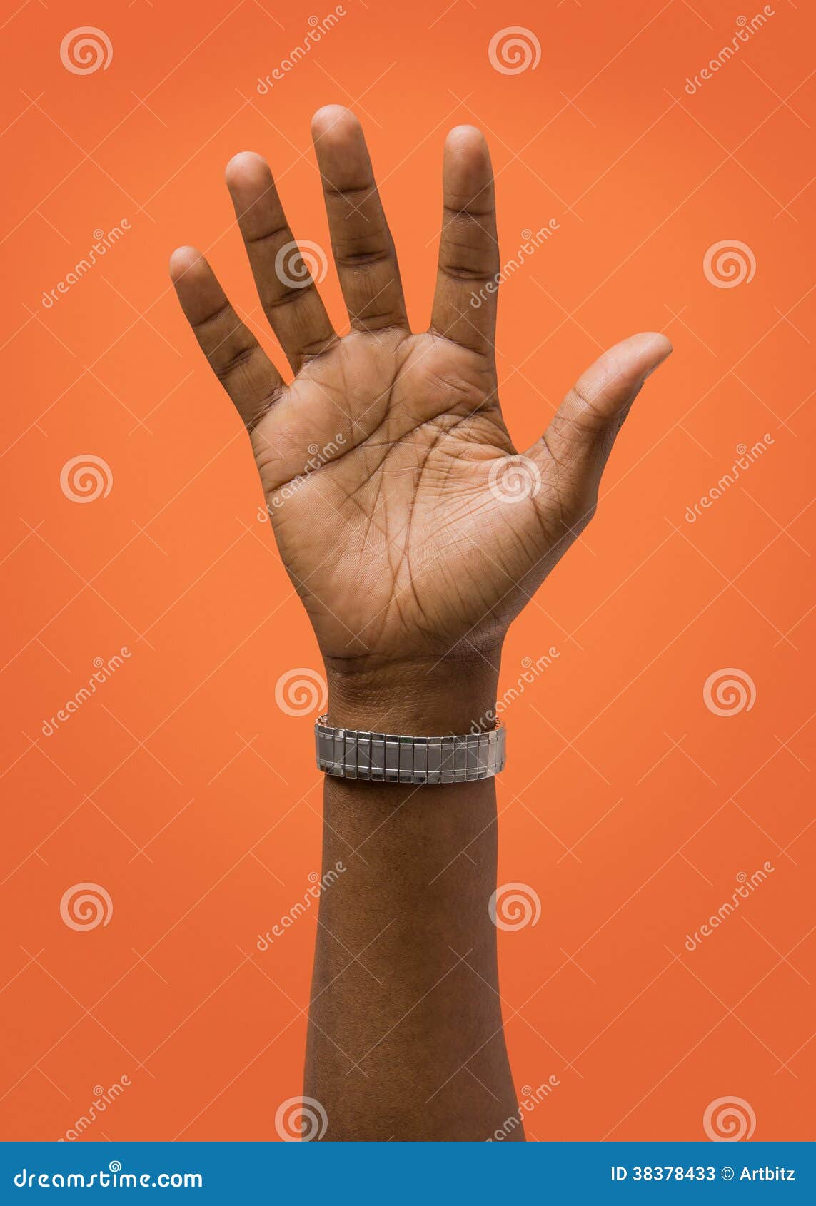 Raised Female Hand Wearing Ring Stock Image - Image of clean, finger ...