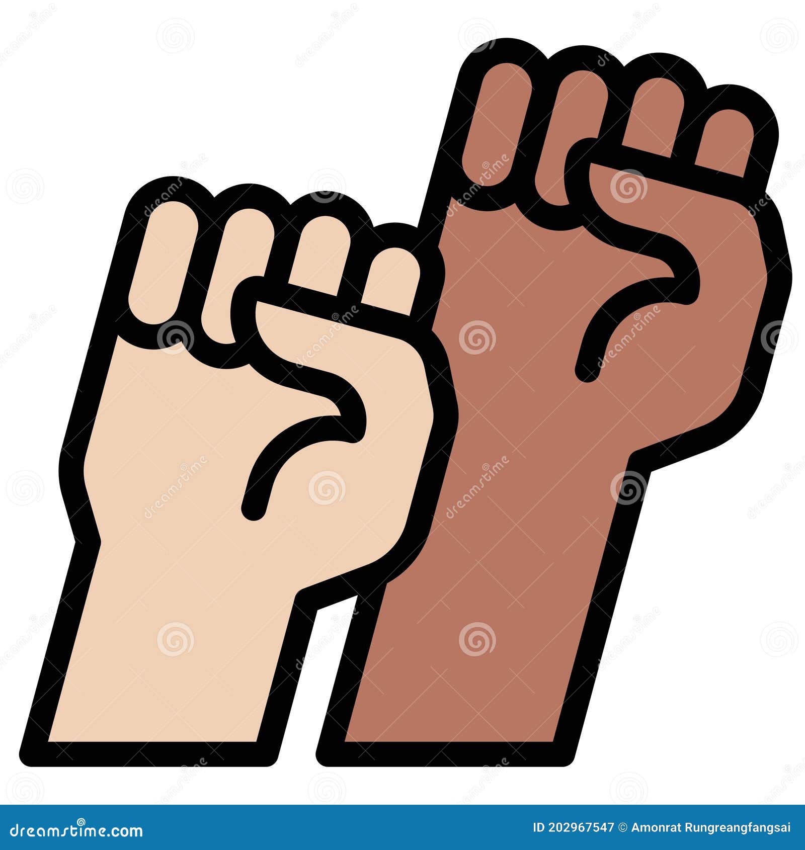 Raised Fist Icon, Protest Related Vector Stock Vector - Illustration of ...
