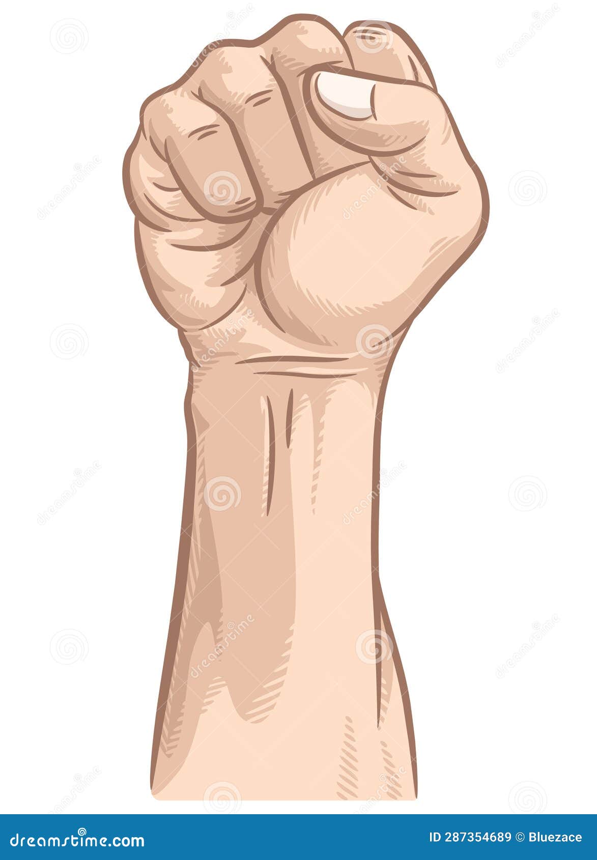 A Hand Clenched Into A Fist. Icon Cartoon Vector | CartoonDealer.com ...
