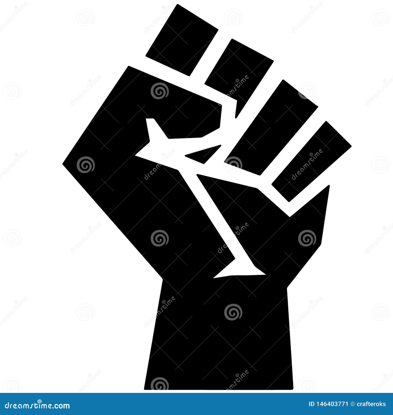 Raised Fist Vector Illustration by Crafteroks Stock Vector ...