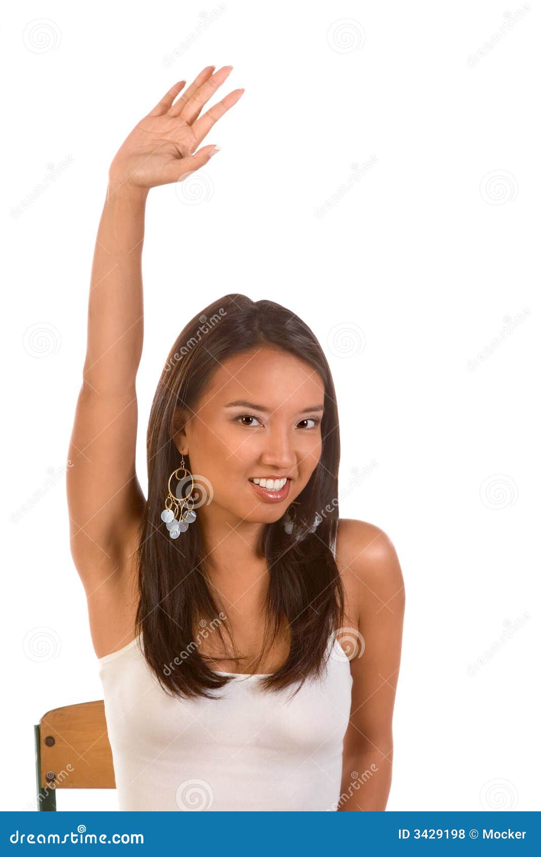 Raised hand stock photo. Image of ideas, education, classroom - 3429198
