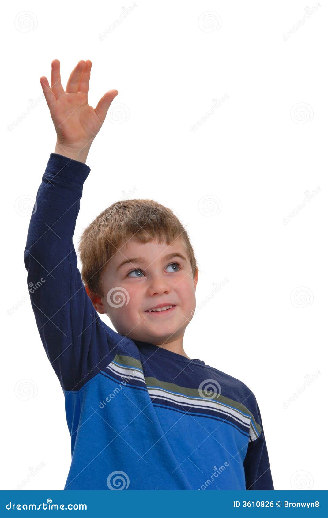 Raised Hand stock photo. Image of expression, smiling - 3610826