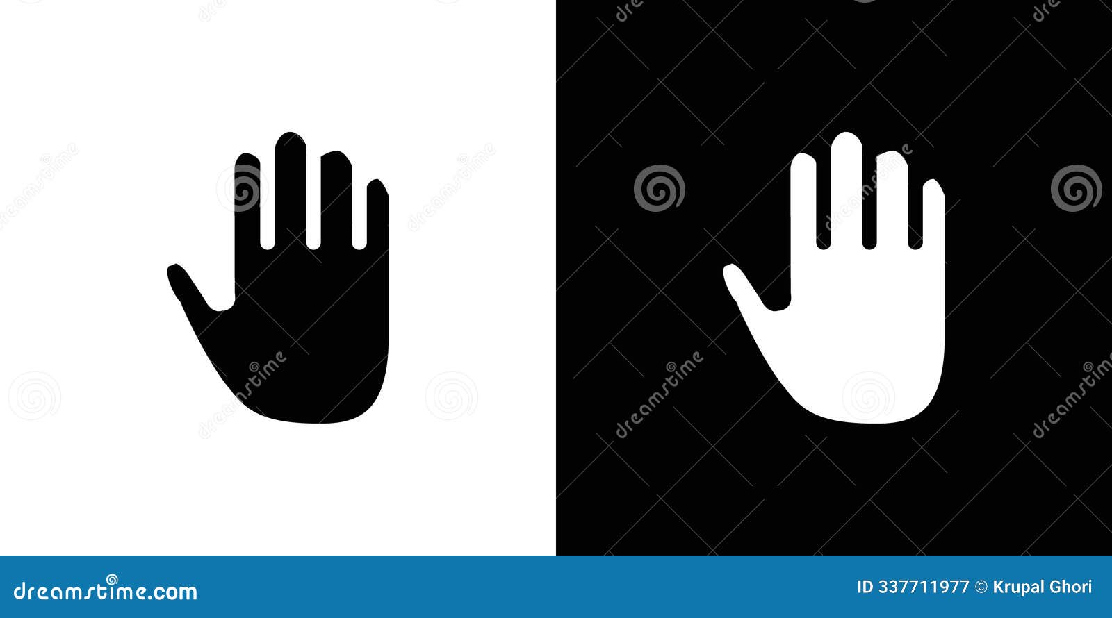 Raised Hand Icon Set Vector Illustration Stock Illustration ...