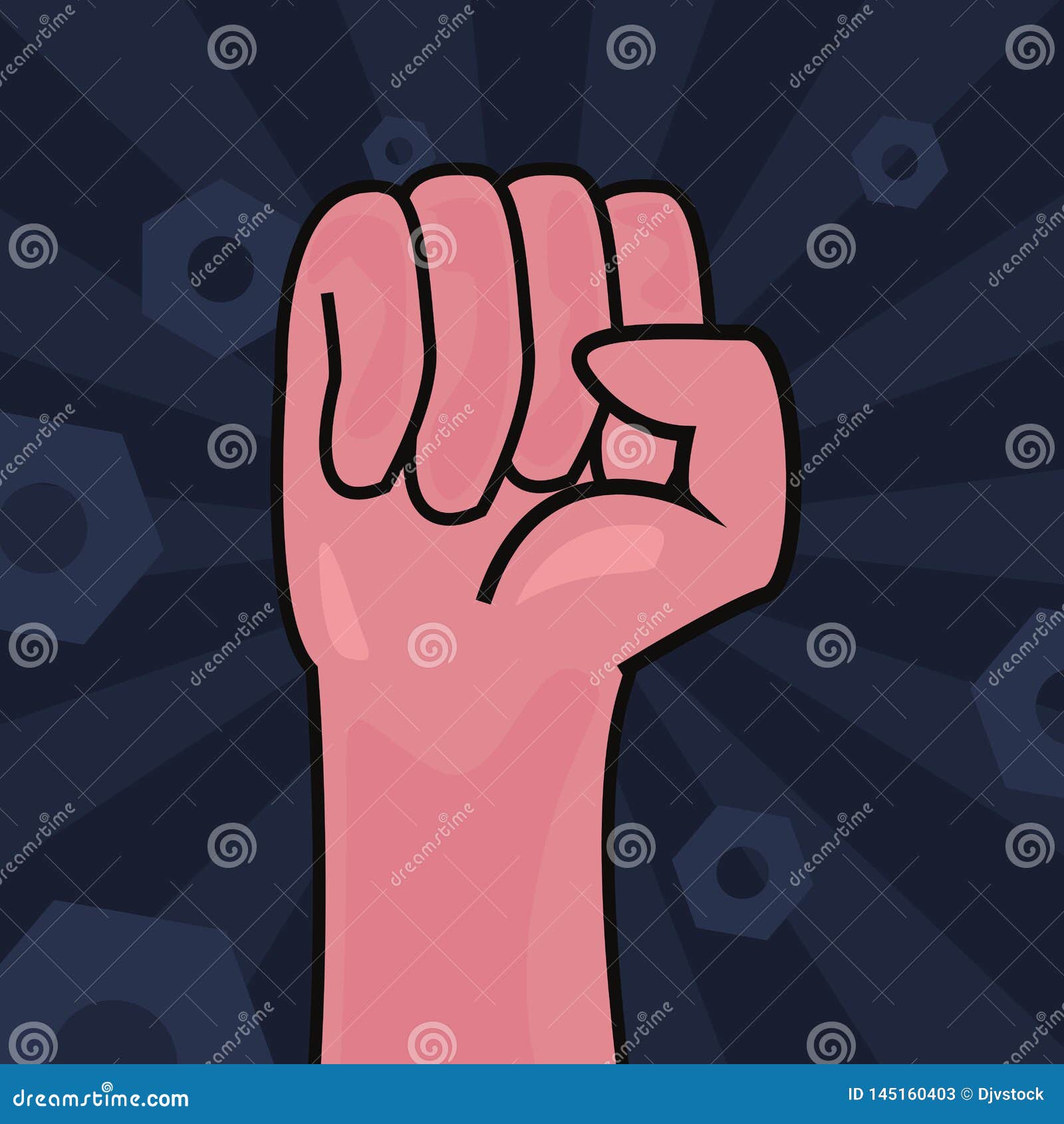 Raised hand nuts stock illustration. Illustration of black - 145160403