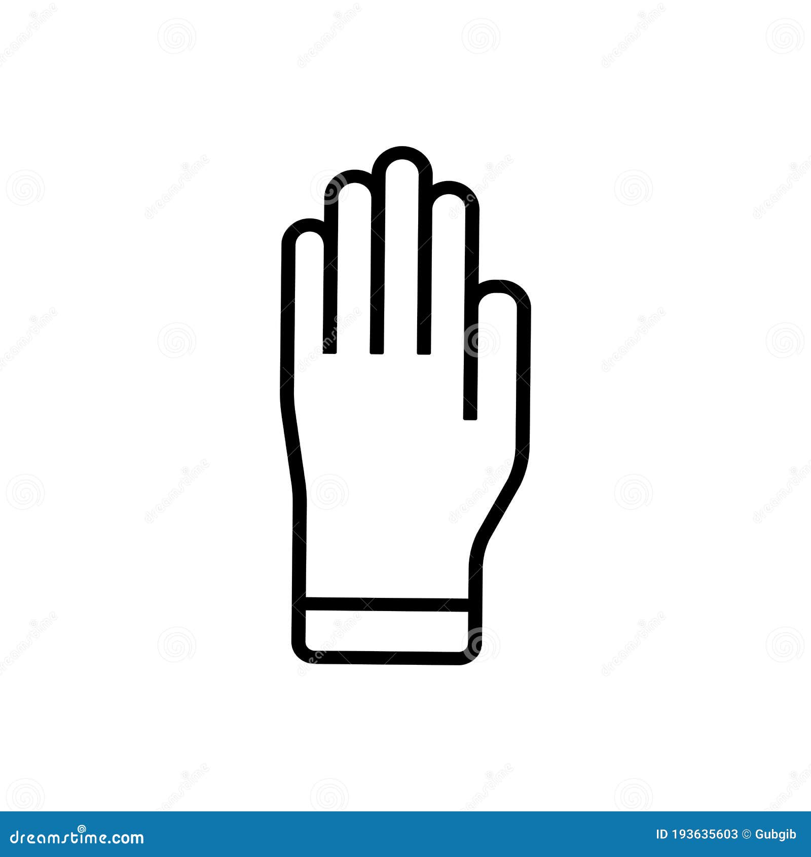 Raised Hand Sign Vector Icon Stock Vector - Illustration of concept ...