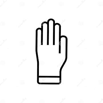 Raised Hand Sign Vector Icon Stock Vector - Illustration of concept ...
