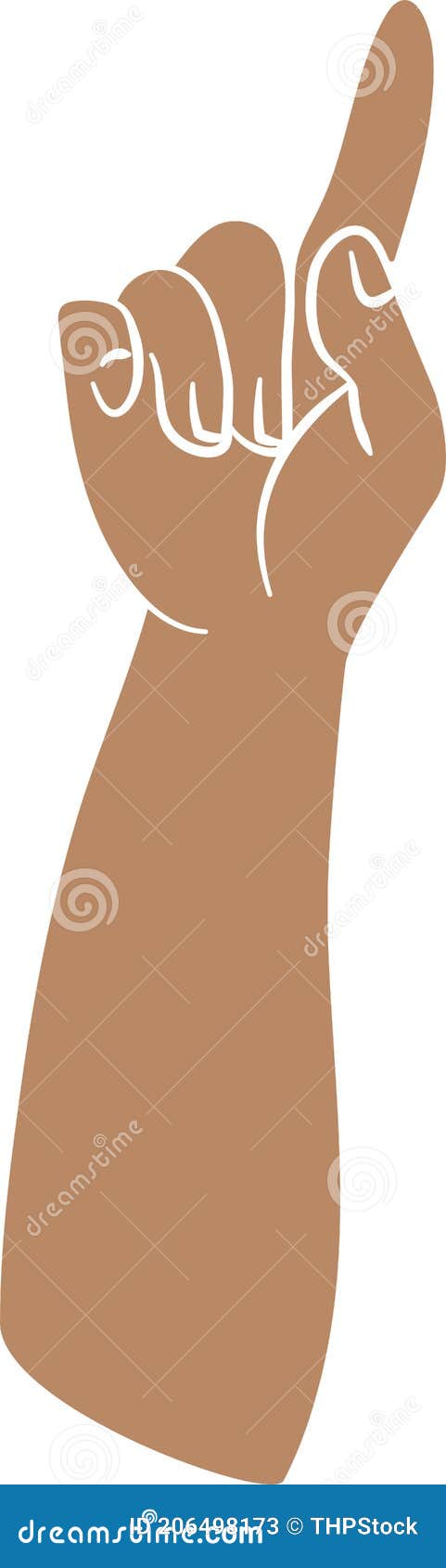Raised Hand Vector stock vector. Illustration of vote - 206498173