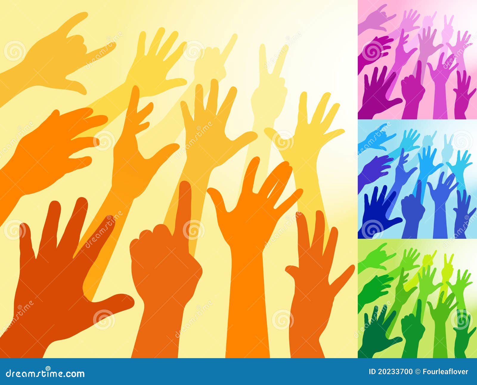 Raised Hands stock vector. Illustration of concept, raised - 20233700