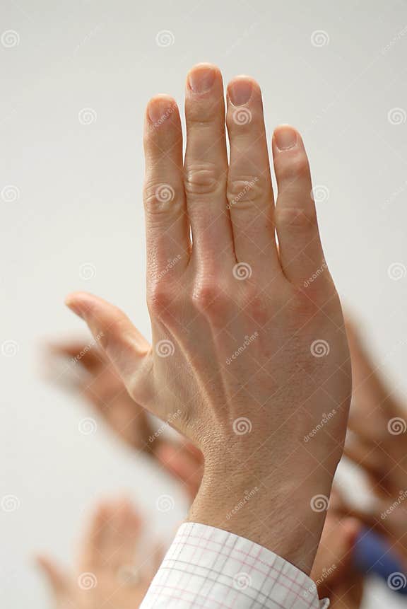 Raised hands stock photo. Image of strength, agreement - 5117918