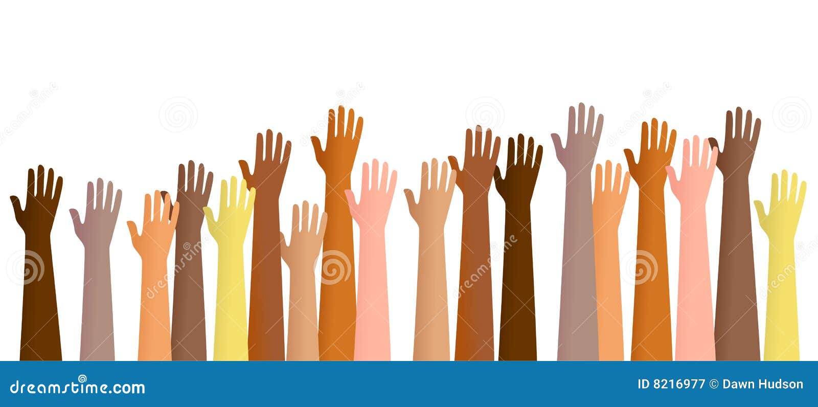 Raised hands stock illustration. Illustration of cultural - 8216977