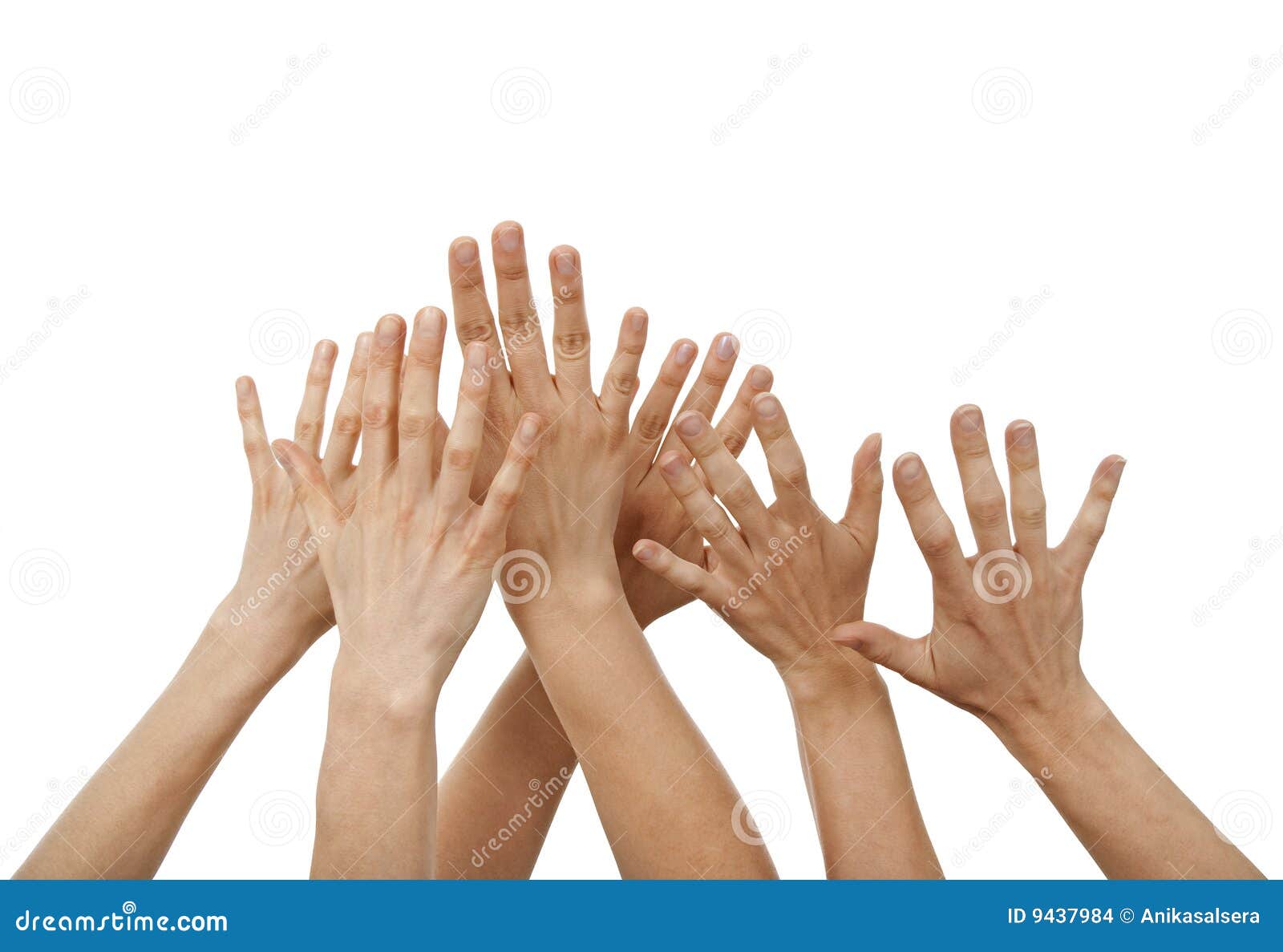 Raised hands stock photo. Image of assistance, human, group - 9437984